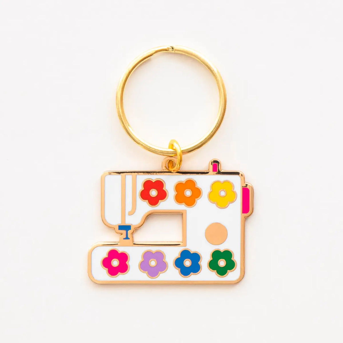 Sarah Hearts Daisy Sewing Machine Enamel Keychain & Bag Charm– Hacer ...
